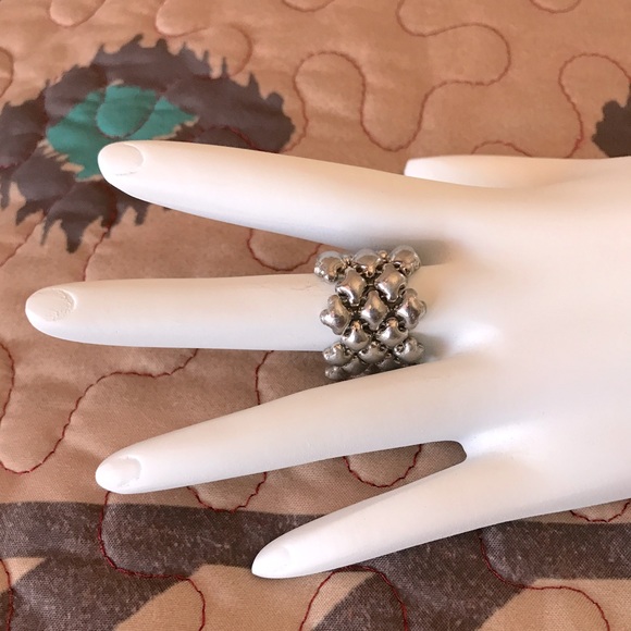 Jewelry | Sg Liquid Metal Ring With Chrome Finish Ring By Sergio ...